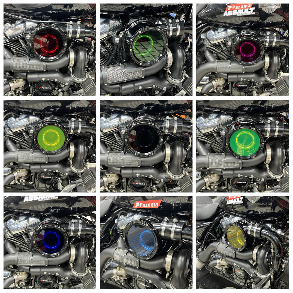 Color Air Cleaner Replacement Window For Trask Harley Touring Softail ...